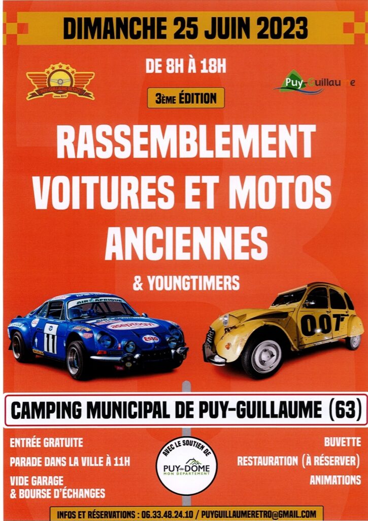 Puy-Guillaume Retro : rassemblement voitures et motos anciennes ...