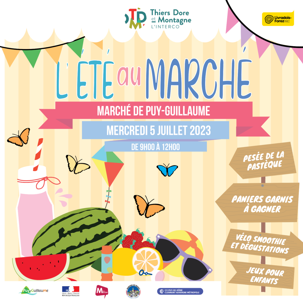 Animation au marche - Commune de Puy-Guillaume