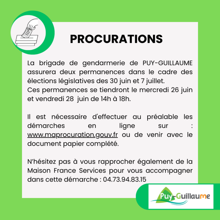 Procurations - Commune de Puy-Guillaume